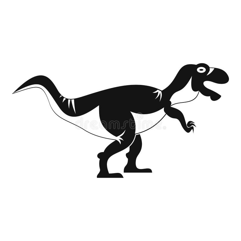 Tyrannosaur Dinosaur Icon, Simple Style Stock Vector - Illustration of ...