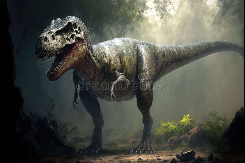 Tyrannosaurus Rex in the Jungle Image Stock Photo - Image of outdoors ...