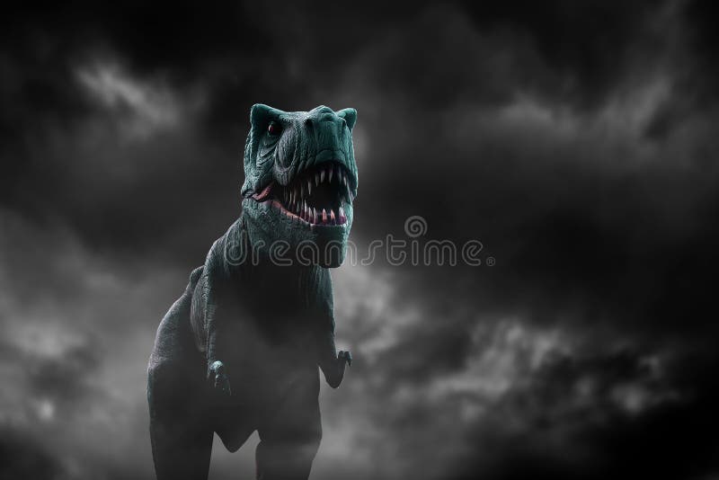 Tyrannosaurus Rex in the Storm Cloud Stock Photo - Image of isolated ...