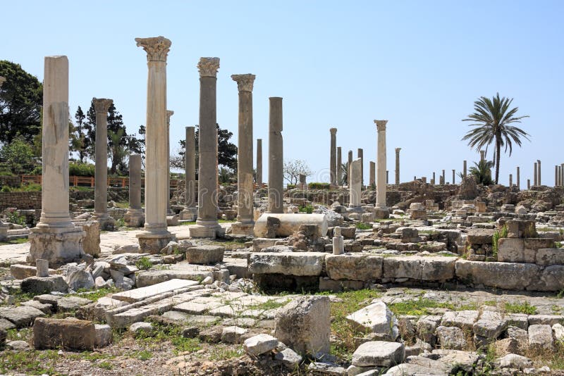Ancient Necropolis, Tyre, Lebanon Stock Image - Image of necropolis ...