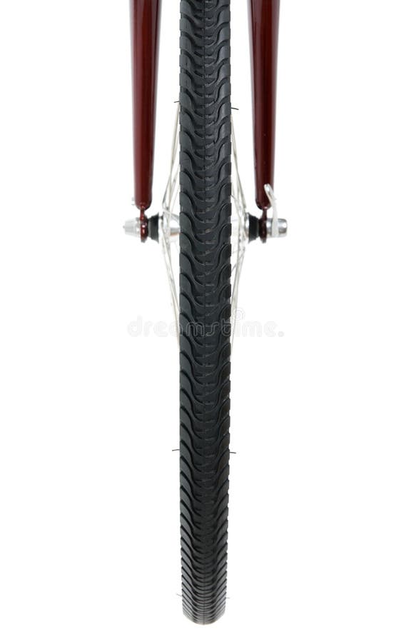 Tyre of Bicycle Wheel, Front View Stock Photo - Image of tire, sport ...