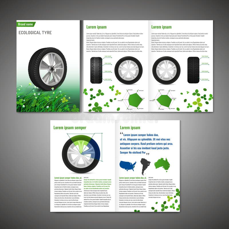 Tyre Brochure Design stock vector. Illustration of print - 91604965