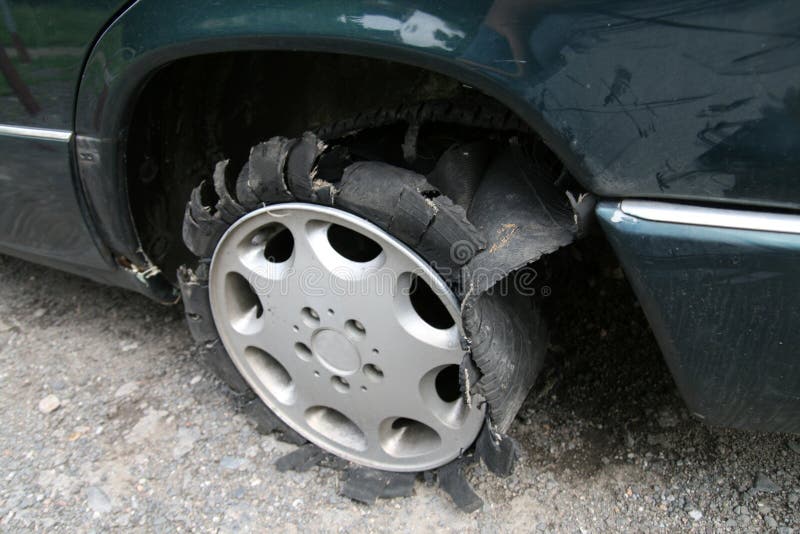 Tyre car stock image. Image of destroy, mend, crackled - 6279599