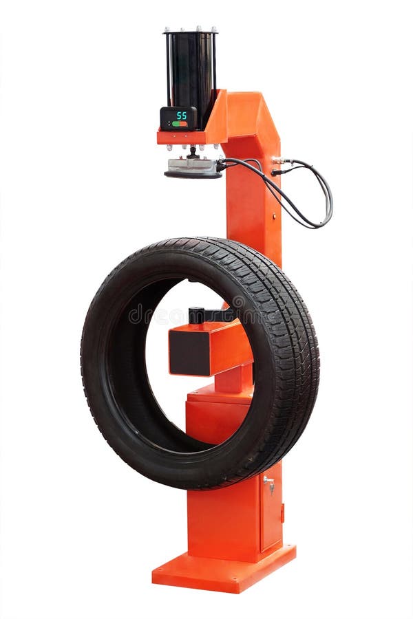 Tyre fitting machine stock image. Image of occupation - 44228791