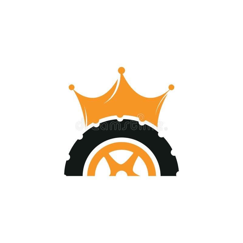 Tyre King Vector Logo Design. Stock Vector - Illustration of premium ...