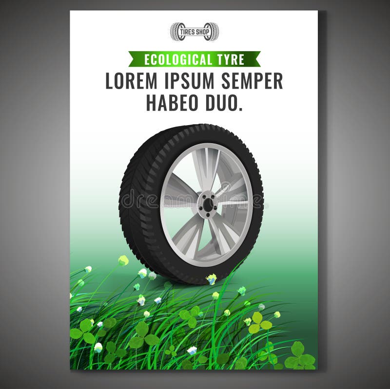 Tyre Poster Image stock vector. Illustration of banner - 88873330