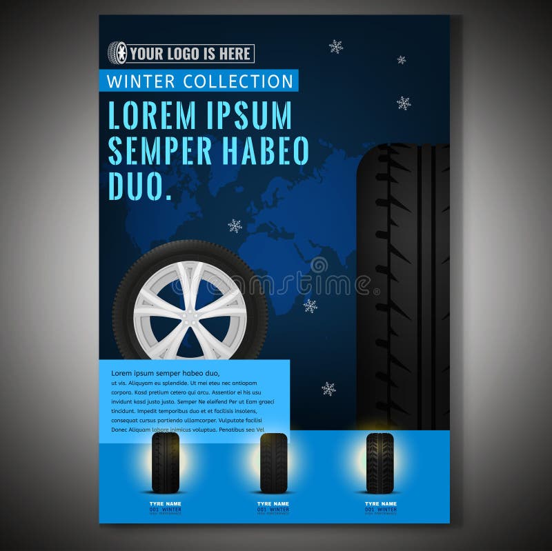 Tyre poster image stock vector. Illustration of promotion - 88651130