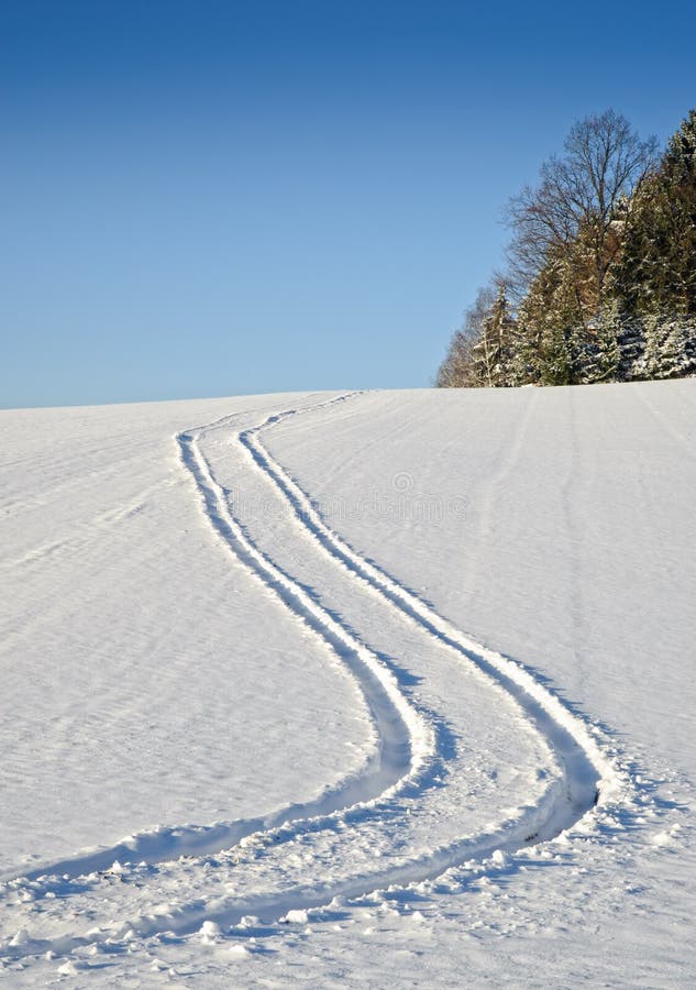 Cross country ski track stock photo. Image of nature - 22996028