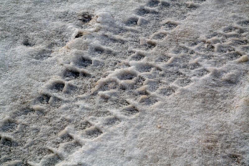 Tyre track in snow stock illustration. Illustration of background ...