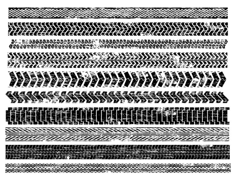 Tyre Tracks stock vector. Illustration of trail, vehicle - 24733892