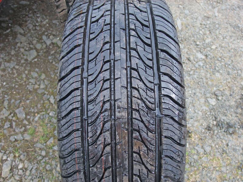 Tyre Tread on a wheel stock image. Image of water, damaged - 147031237