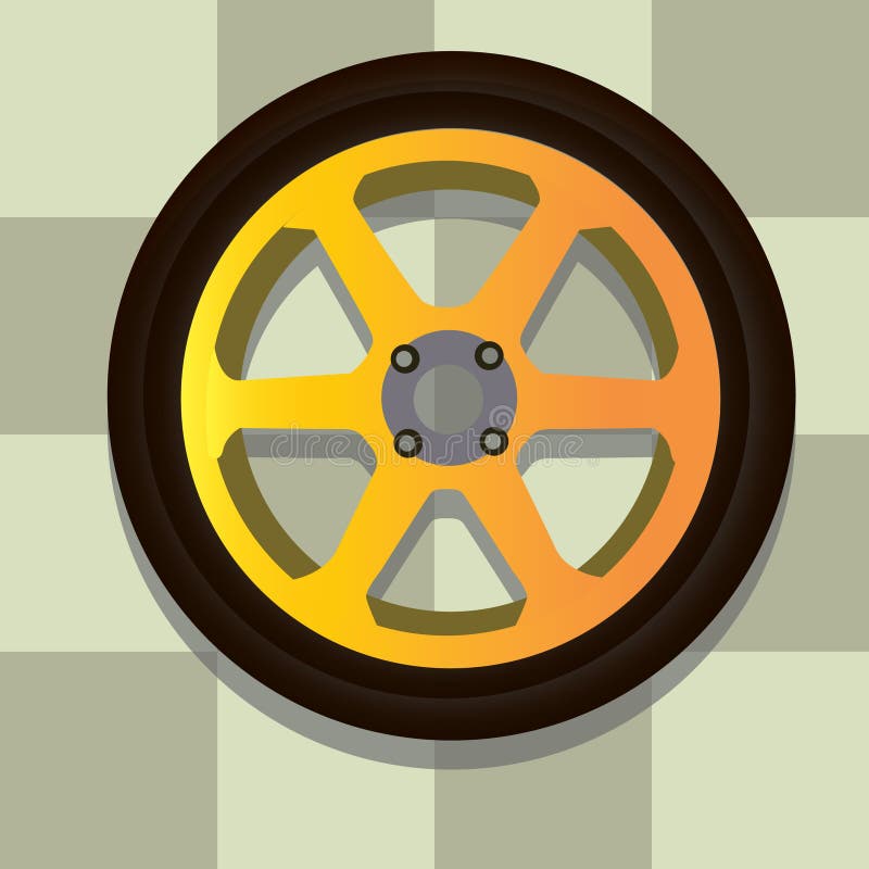 Tyre. Vector Illustration Decorative Design Stock Vector - Illustration ...