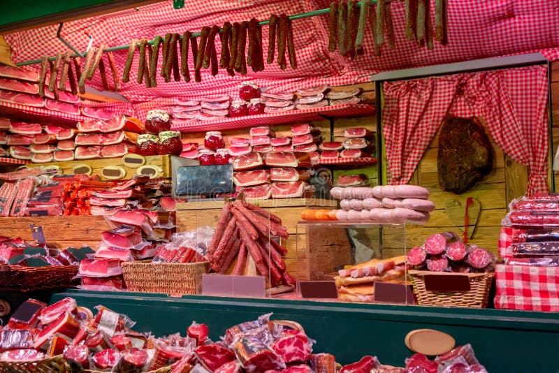 Tyrolean bacon editorial stock photo. Image of fresh - 261379258