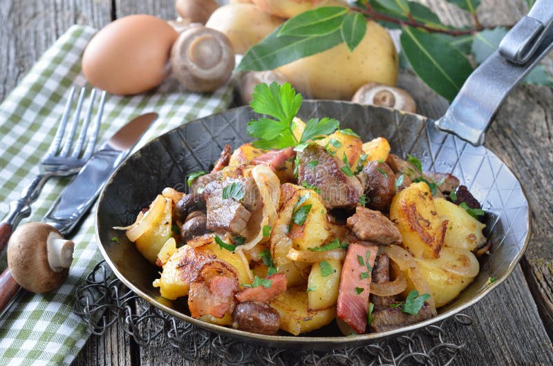 Tyrolean groestl stock image. Image of dinner, potatoes - 116029853