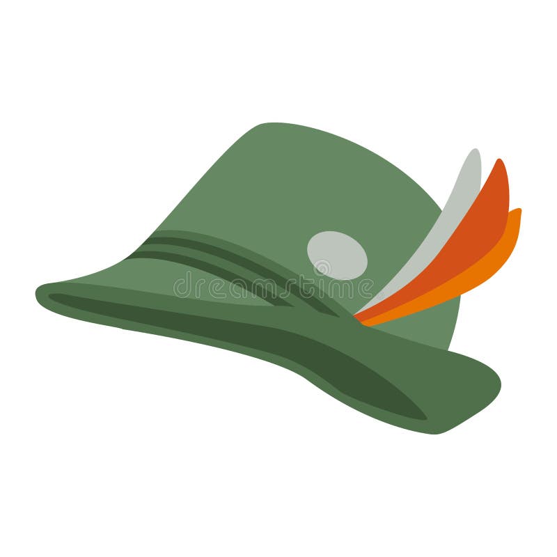 Tyrolean Hat Vector Illustration Flat Style Front Stock Vector ...