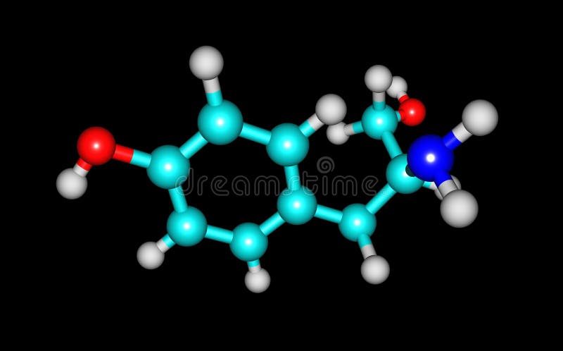 Tyrosol Molecular Structure Isolated On Black Stock Illustration ...