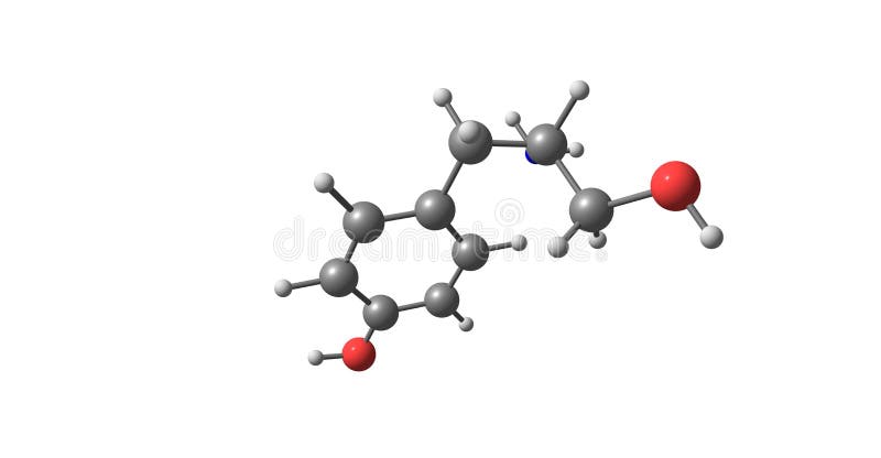 Tyrosol Molecular Structure Isolated on White Stock Illustration ...