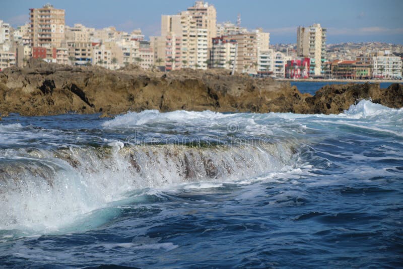 Tyrus City Lebanon 2017 stockbild. Bild von letztes - 100520561