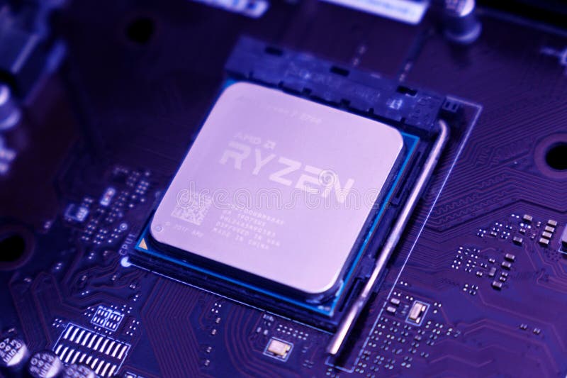 Tyumen, Russia-May 03, 2023: AMD Ryzen 7 2700 Processor Close Up in the ...