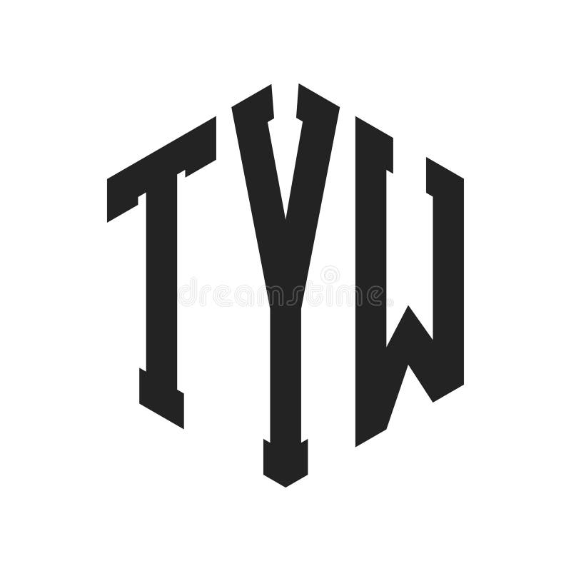 TYW Logo Design. Initial Letter TYW Monogram Logo Using Hexagon Shape ...