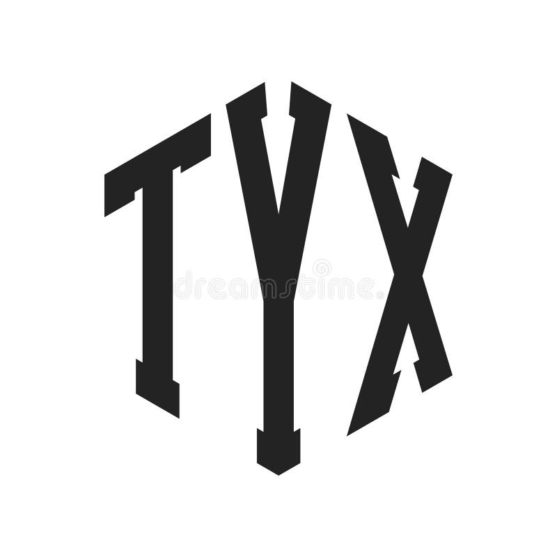 TYX Logo Design. Initial Letter TYX Monogram Logo Using Hexagon Shape Stock Illustration ...