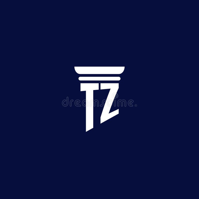 TZ Initial Monogram Logo Design for Law Firm Stock Vector ...