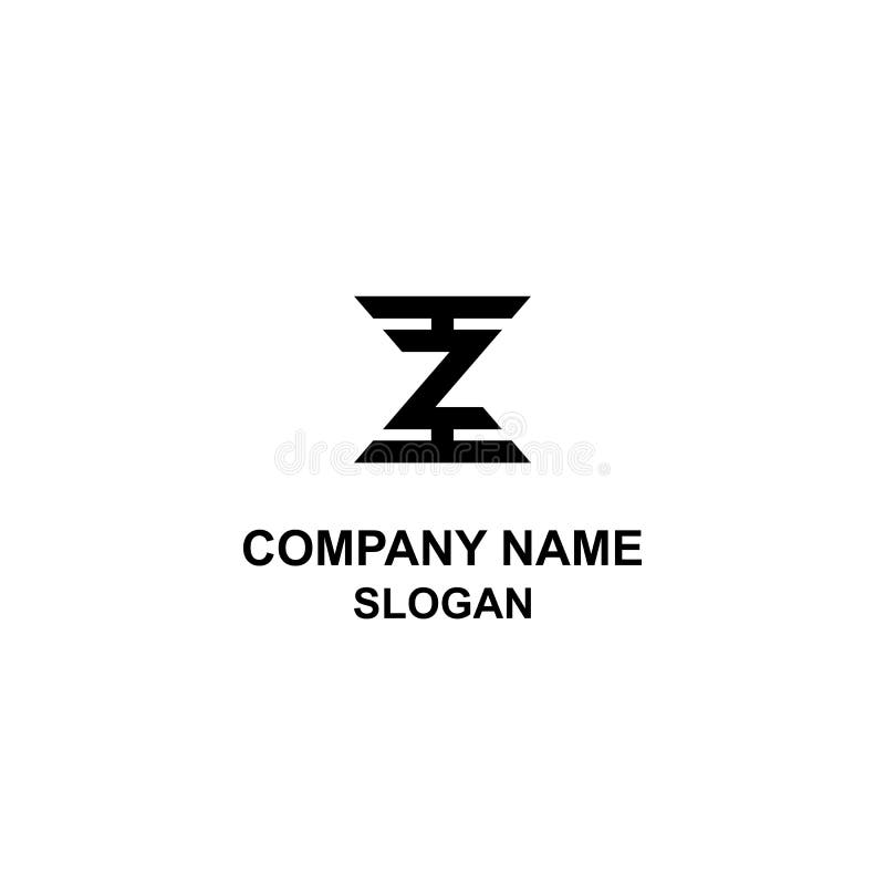 TZ or ZT Letter Initial Logo, Bold and Simple Logo with Unique Shape ...