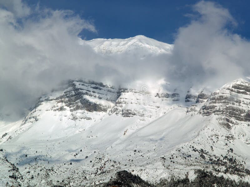 Tzoumerka mountain stock image. Image of white, clouds - 8412787