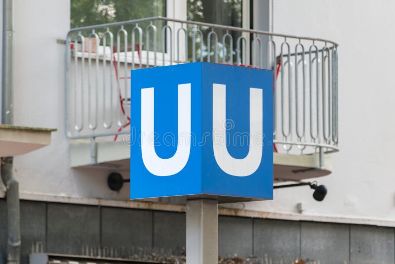 U-Bahn subway sign editorial photo. Image of infrastructure - 158754751