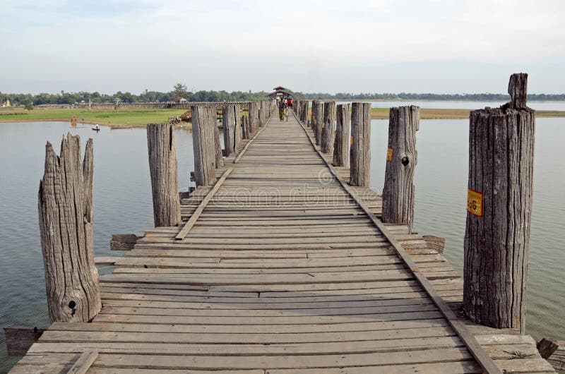 U-Bein Bridge stock photo. Image of bein, division, bridge - 23287888