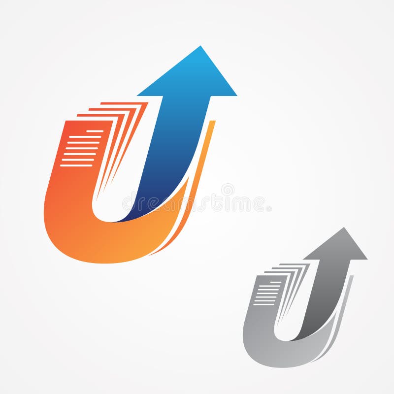 U Document Letter for Your Best Business Symbol Stock Vector ...