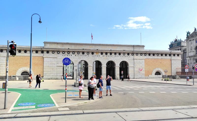 The Äußeres Burgtor (Outer Castle Gate) in Vienna, Austria. Editorial ...