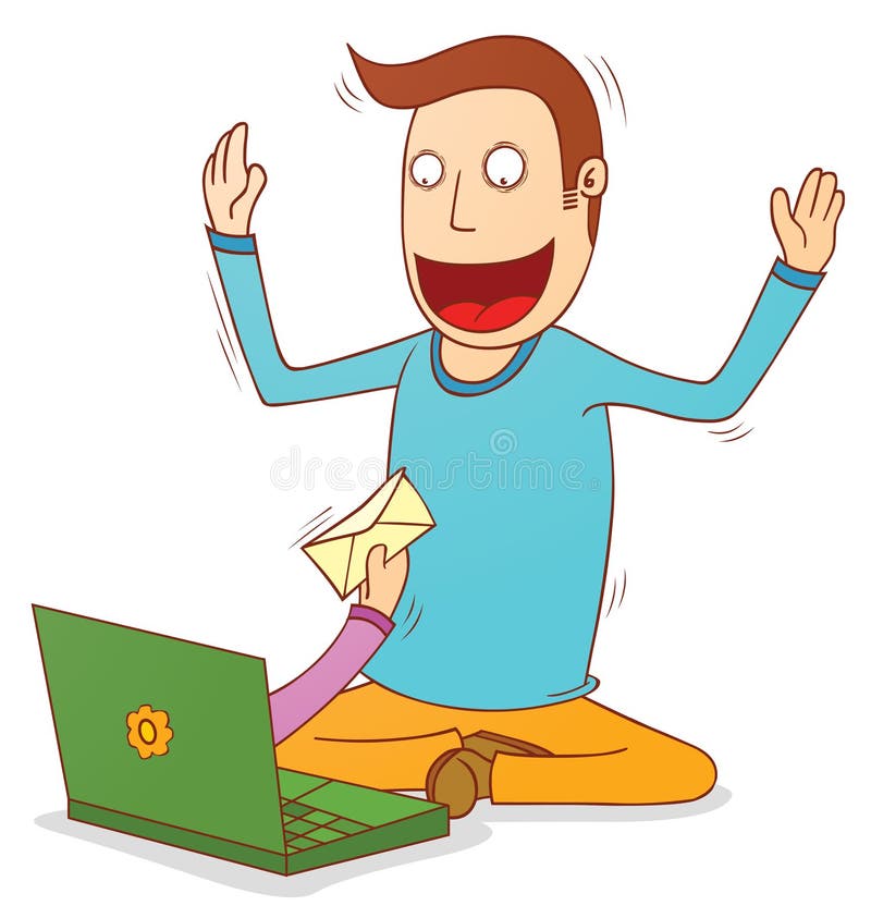 U hebt een nieuwe e-mail vector illustratie. Illustration of vector ...