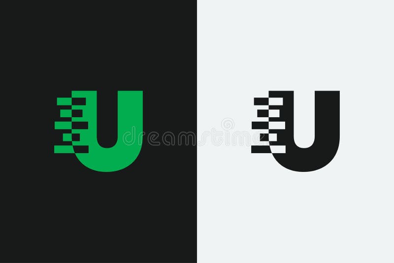 U Letter Iconic Transformation Shape Vector Logo Design. Creative Brand ...