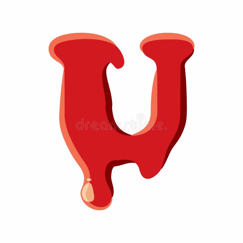 U Letter Isolated on White Background Stock Vector - Illustration of ...