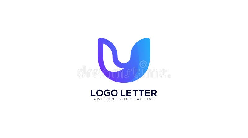 U Letter Logo Design Letter Symbol Vector Illustration Stock Vector ...