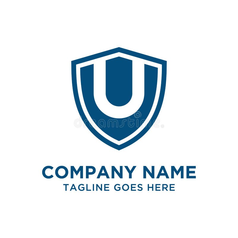 U Letter Shield Logo Vector Design Template. Stock Vector ...