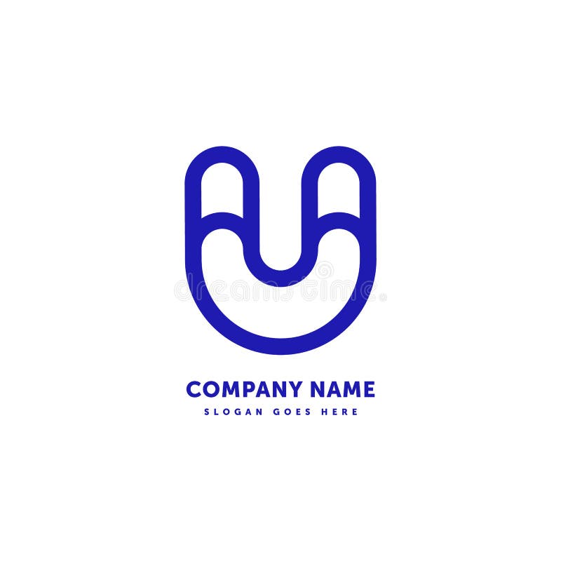 U Letter Vector Logo. Abstract Icon Mark Design Template Stock ...