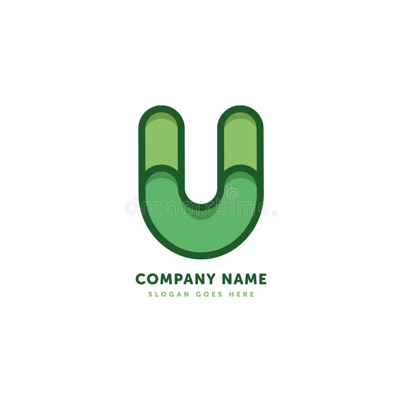U Letter Vector Logo. Creative Abstract Icon Mark Design Template Stock ...