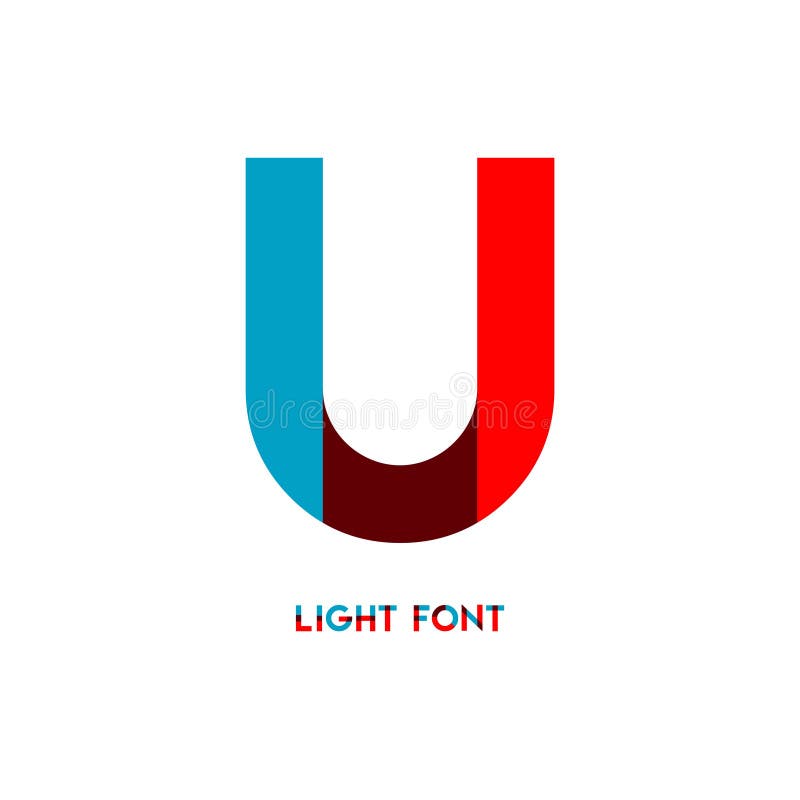 U Light Font Vector Template Design Illustration Stock Vector ...