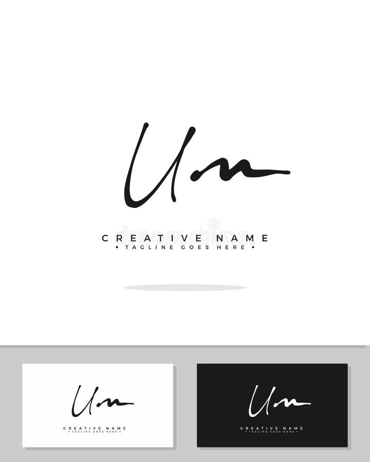 U M UM Initial Logo Signature Vector. Handwriting Concept Logo Stock ...