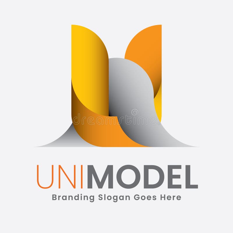 U Model Type Arch Building Logo Design Stock Illustration ...