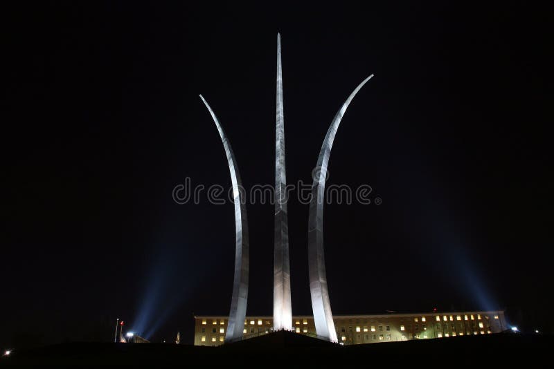 U.S. Air Force Memorial at Night Editorial Photo - Image of designer ...