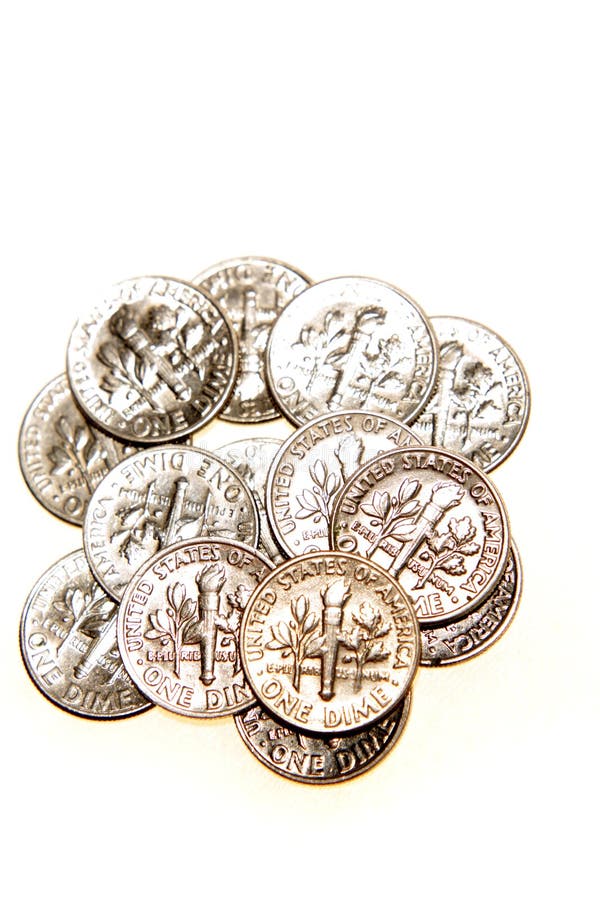 Two Dimes stock photo. Image of money, round, macro, cents - 6817394