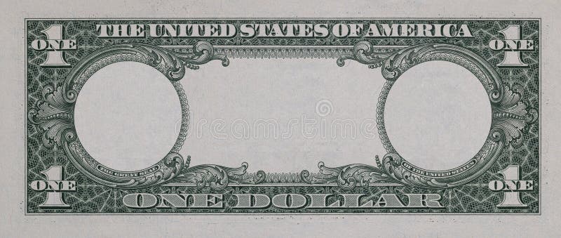 U.S. 1 Dollar Border with Empty Middle Area Stock Image - Image of ...