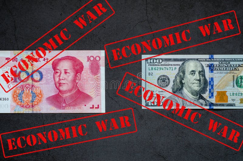 U.S. Dollar Vs Chinese Yuan in One Banknote Concept Stock Image - Image ...