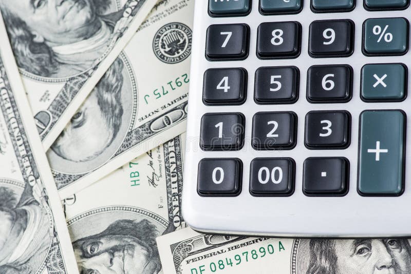 U. S. Dollars and Calculator Stock Photo - Image of currency, economy ...