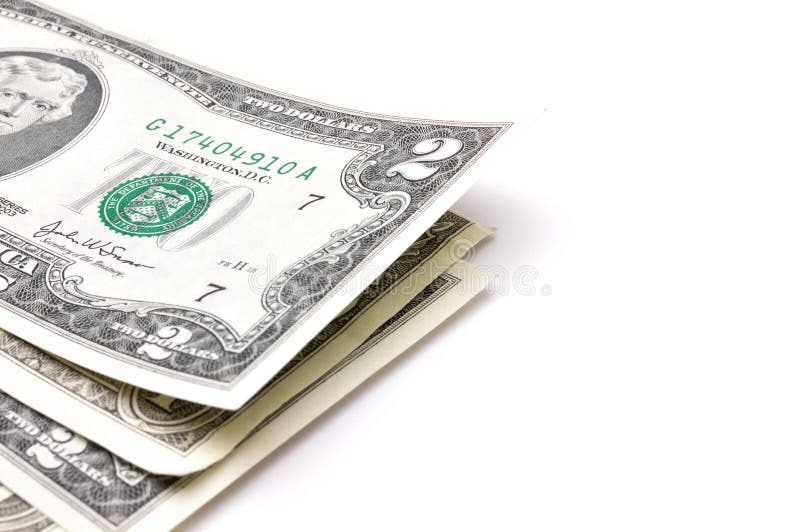 U.S. Dollars on a White Background Stock Photo - Image of bank, banking ...