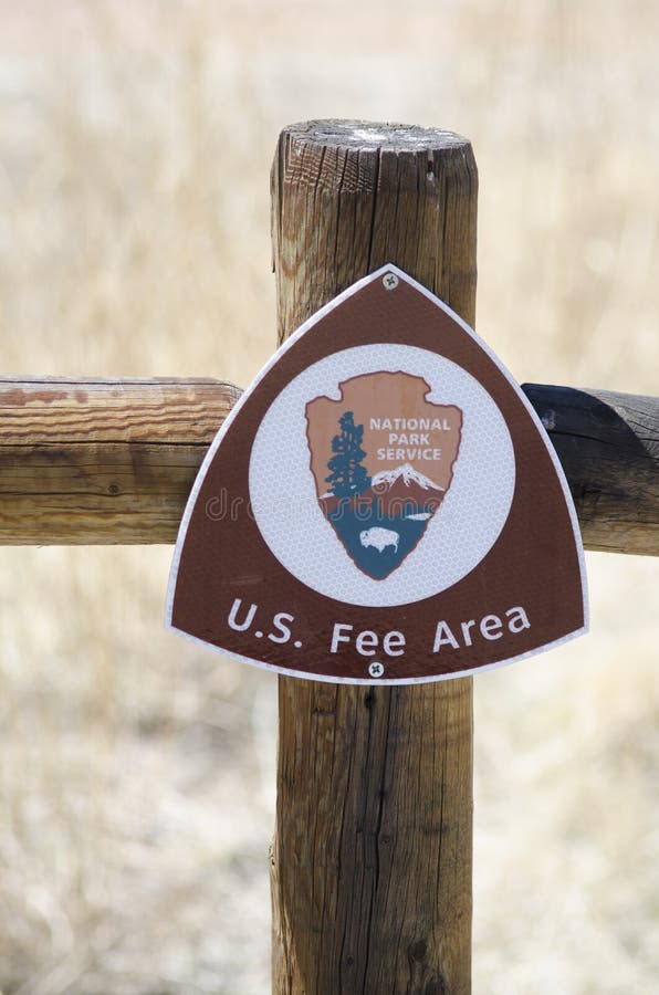 U.S. Fee Area Sign stock photo. Image of information - 94530488