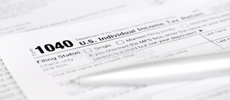 U.S. Individual Income Tax Return Form 1040 Editorial Photography ...